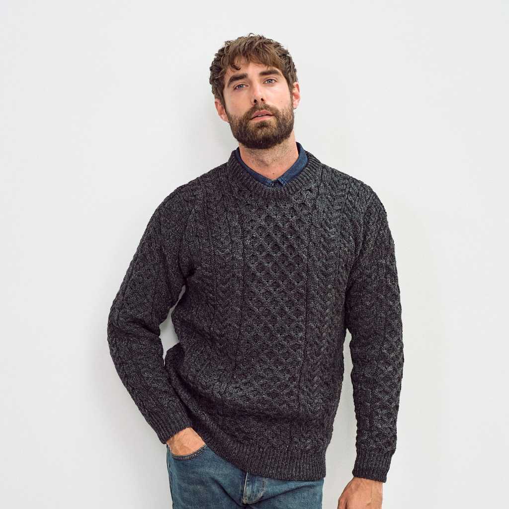 Mens Worsted Wool | Aran Knitwear | Aran Woollen Mills