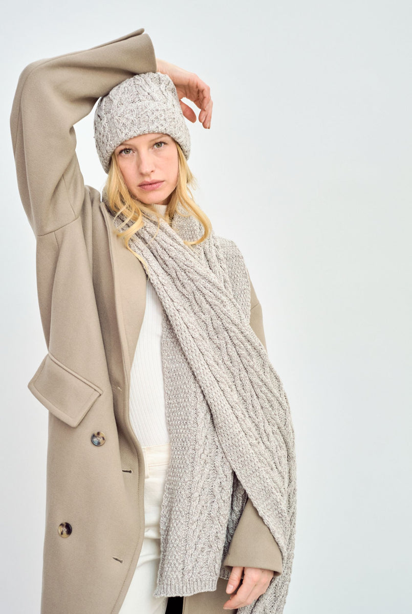 Finlough Aran Hat - Oat | Aran Knitwear | Aran Woollen Mills