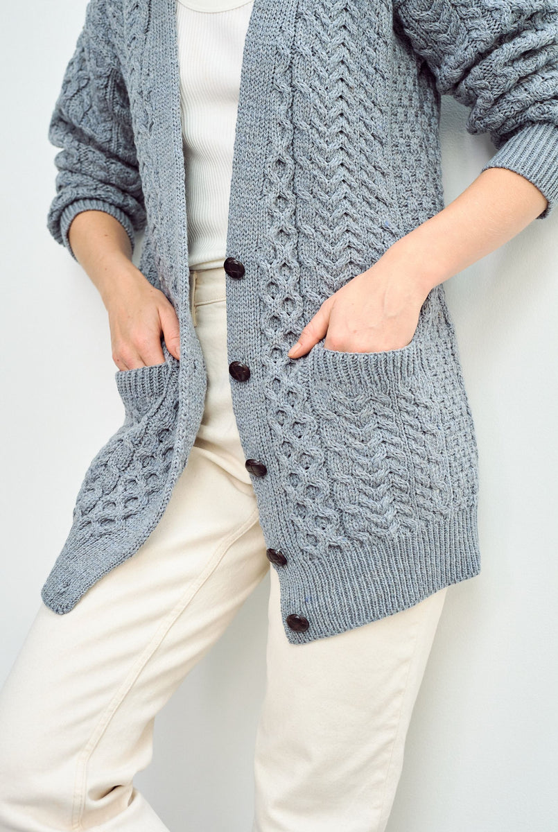 Delphi Aran Boyfriend Cardigan | Aran Woollen Mills